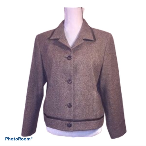 Pendleton | Jackets & Coats | Pendleton Jacket 4 P Wool Leather Vintage ...